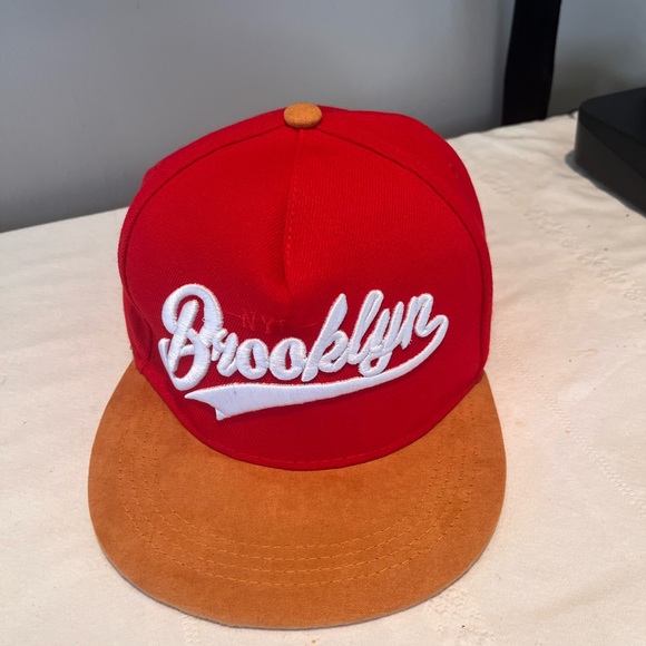Accessories | Brooklyn Vegan Suede Brim Red Baseball Cap | Poshmark